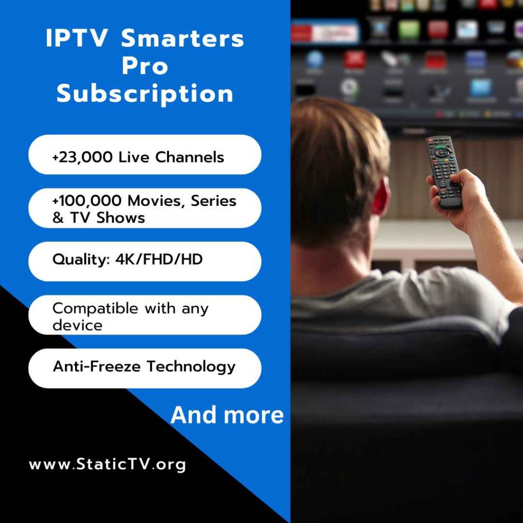 IPTV Smarters Pro Subscription – Smooth & Fast IPTV Setup